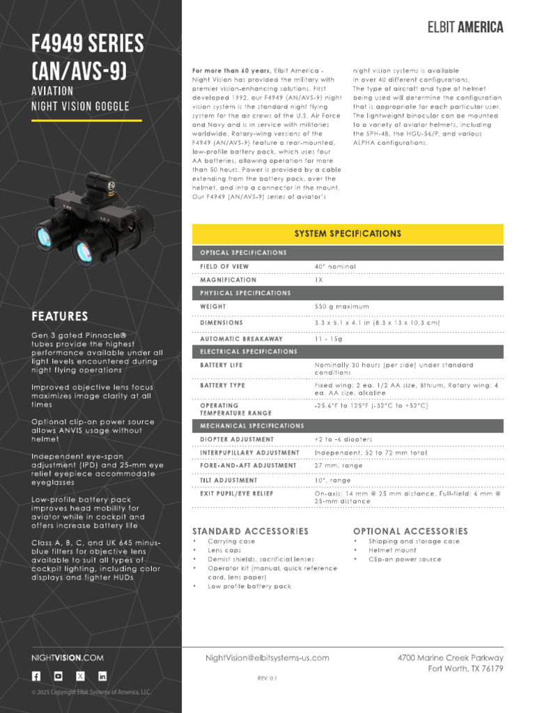 ElbitAmerica - F4949 - ANAVS-9 - Datasheets - 4 - 24 - 25 - OTL | PDF