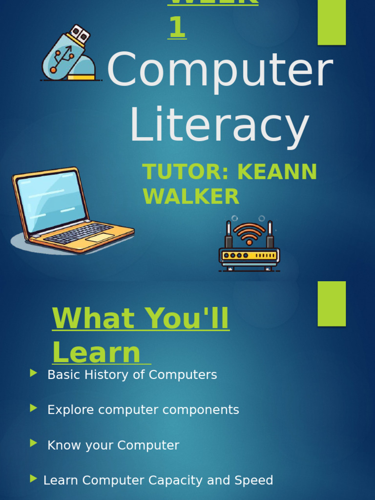 Computer - Literacy - Lesson - Week 1 | PDF | Computer Data Storage ...