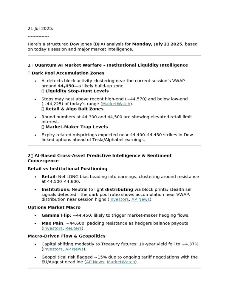 Chatgpt Analysis - Dow Jones | PDF | Hedge (Finance) | Dow Jones Industrial Average