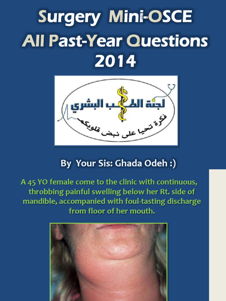 Surgery Mini OSCE All Past Years Questions Modified | PDF | Esophagus ...