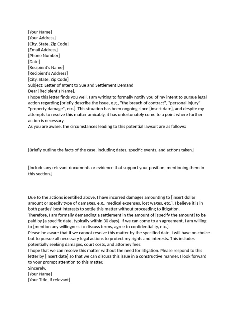 Sample Letter of Intent | PDF