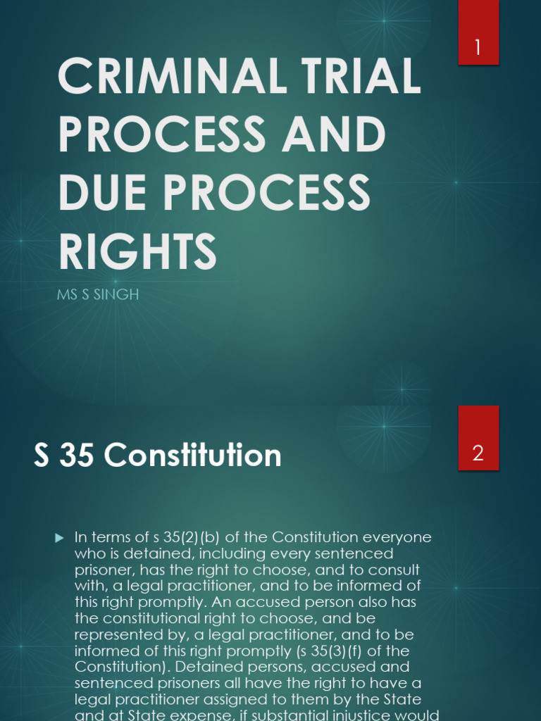Criminal Trial Process and Due Process Rights | PDF | Legal Aid ...