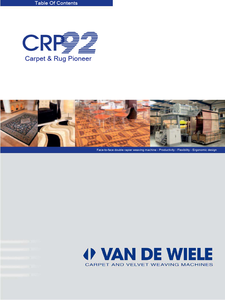 Double Rapier Weaving Machine Manual | PDF