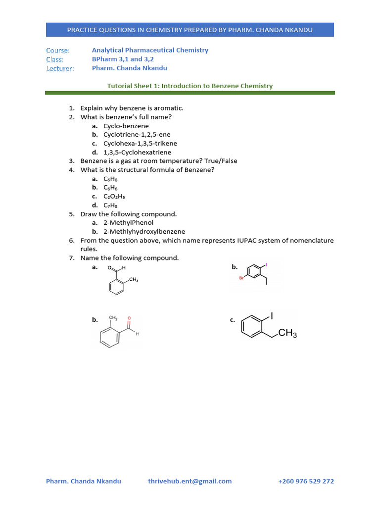Tutorial Sheet 1 | PDF
