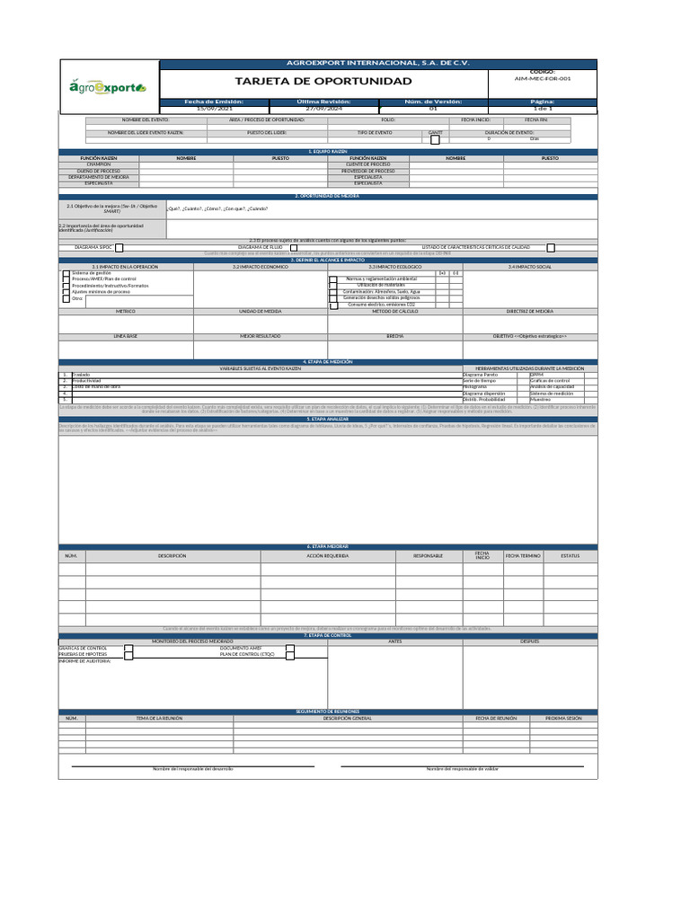 AIM MEC For 001 Tarjeta de Oportunidad | PDF | Muestreo (Estadísticas)