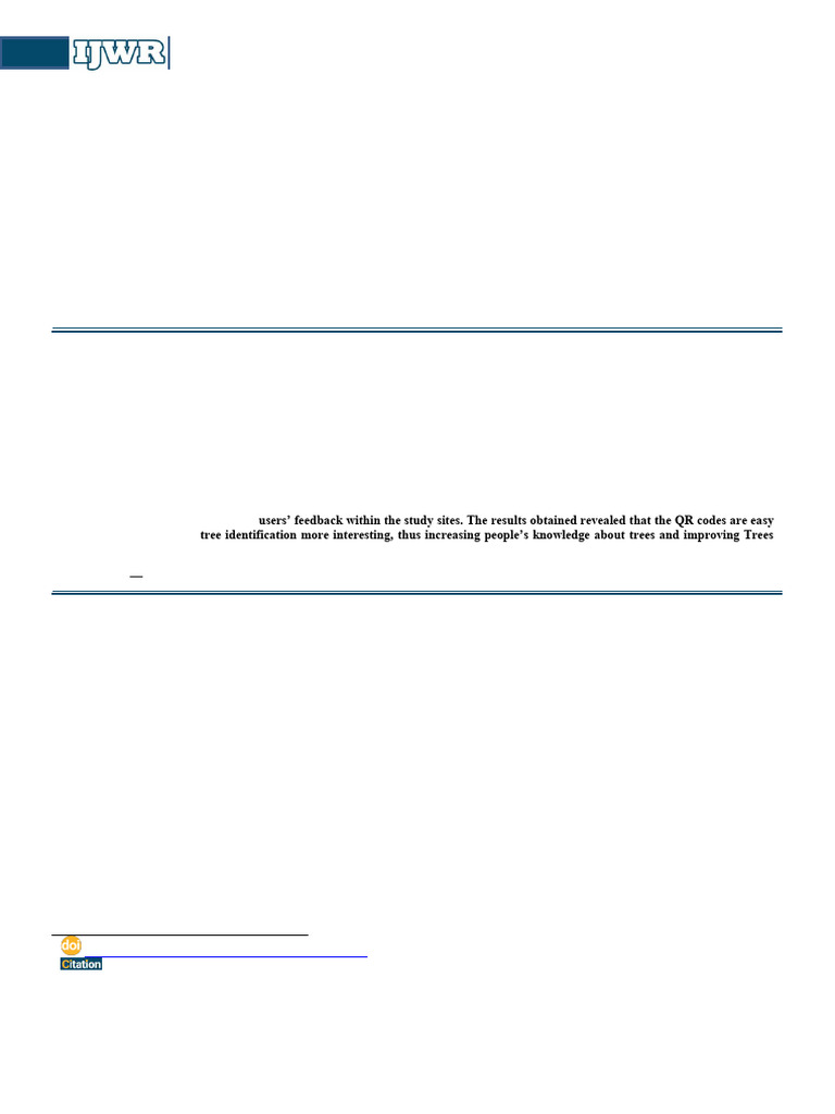 QR Code System for Tree Identification | PDF | Databases | Relational ...