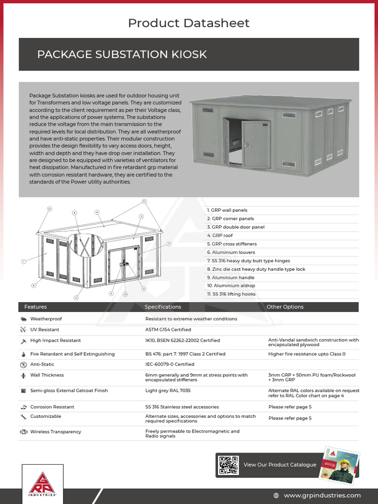 GRP Package Substation Kiosk Overview | PDF | Strength Of Materials ...