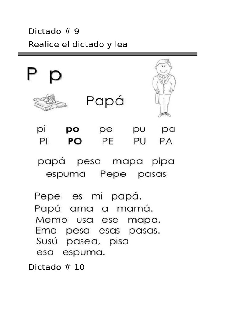 Dictados Cortos para Niños | PDF