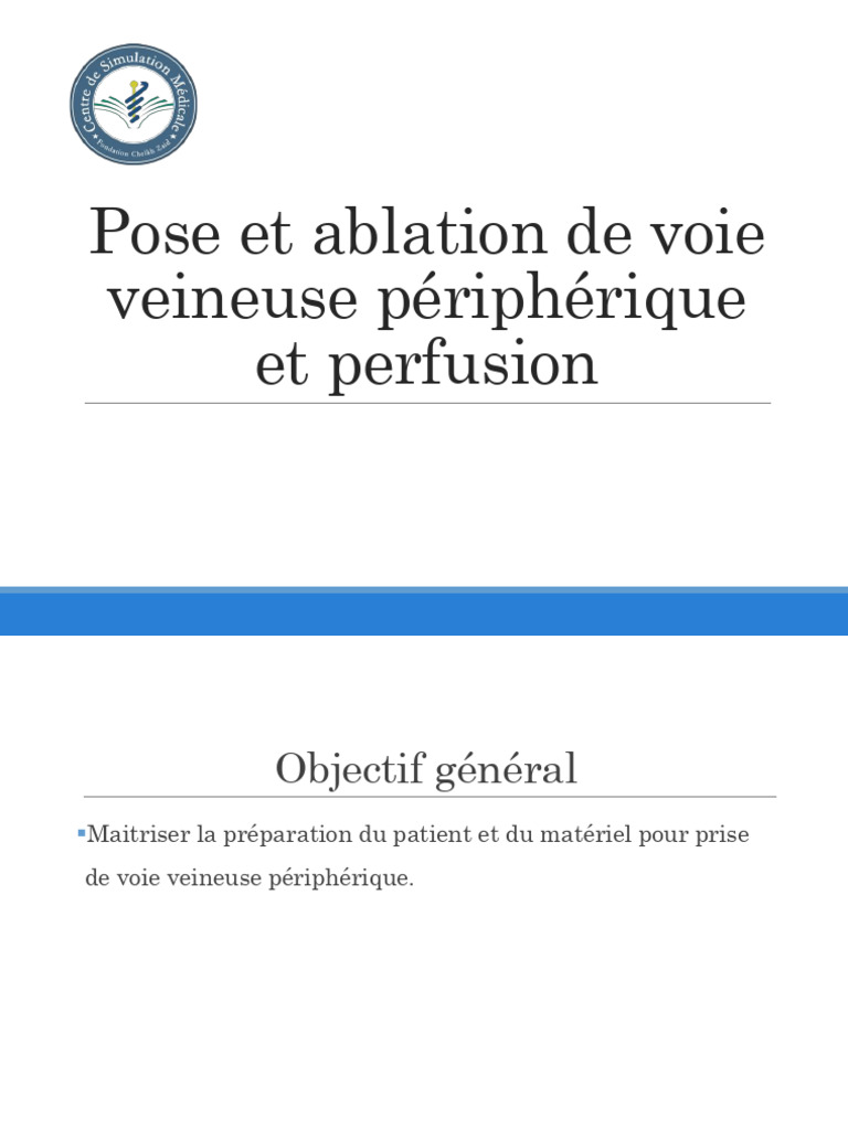 Pose de voie veineuse périphérique | PDF | Thérapie intraveineuse ...