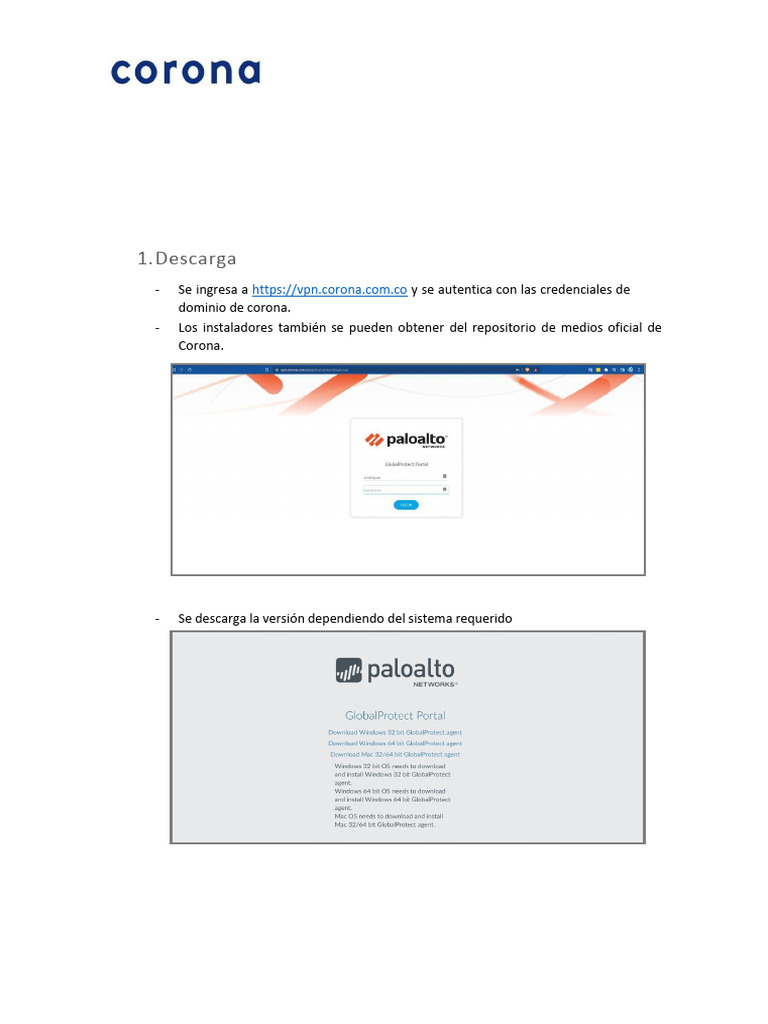 Instructivo de Instalación y Configuración de VPN Global Protect | PDF | Red privada virtual ...