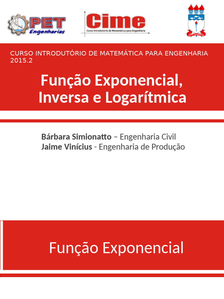 Funao Exponencial Inversa e Logaritmica | PDF | Logaritmo | Função ...