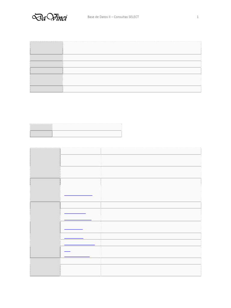 Consultas SQL: Sintaxis y Ejemplos | PDF | SQL | Gestión de datos