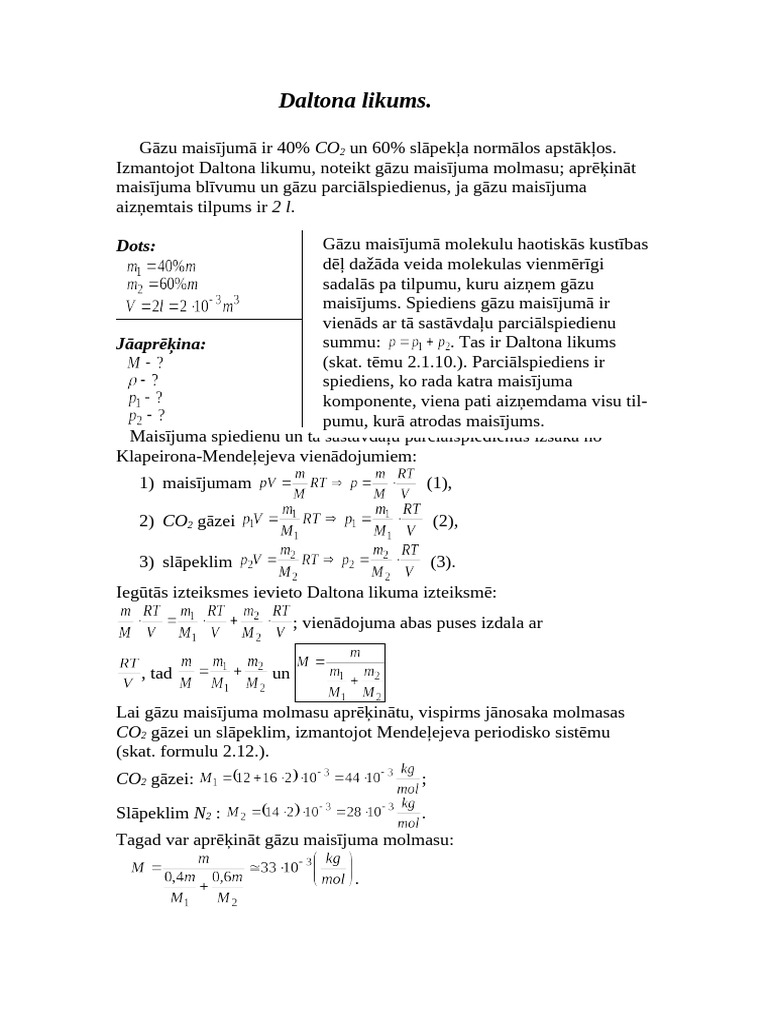 Daltona Likums 6.lekc | PDF