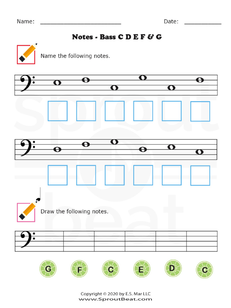 Bass Clef Note Naming | PDF