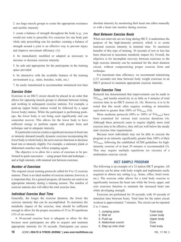 HIGH INTENSITY CIRCUIT TRAINING USING BODY WEIGHT .5 Parte3 | PDF ...