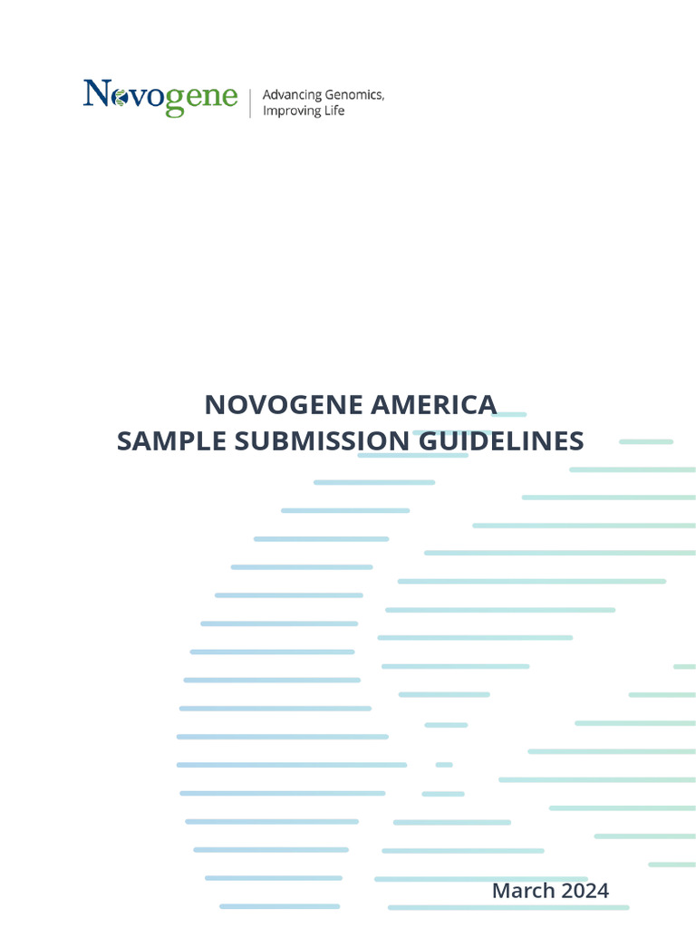 Novogene America Sample Submission Guidelines 2024v1.1 | PDF | Dna ...
