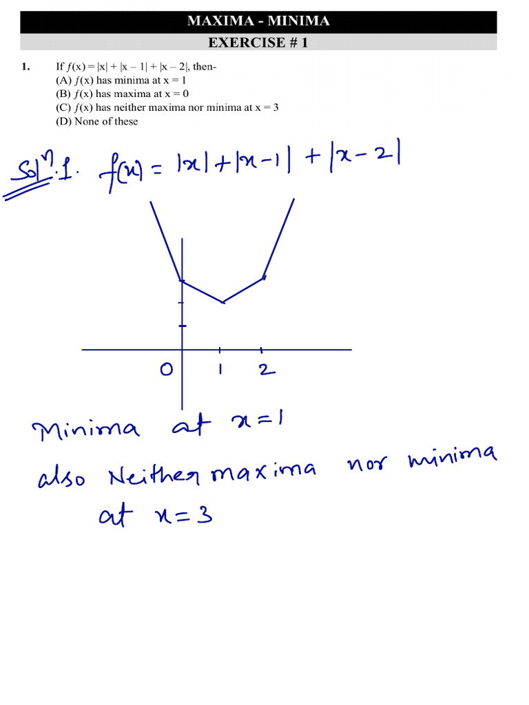 Maxima MinimasheetEx 1solutions | PDF | Mathematical Optimization | Mathematics Of Computing