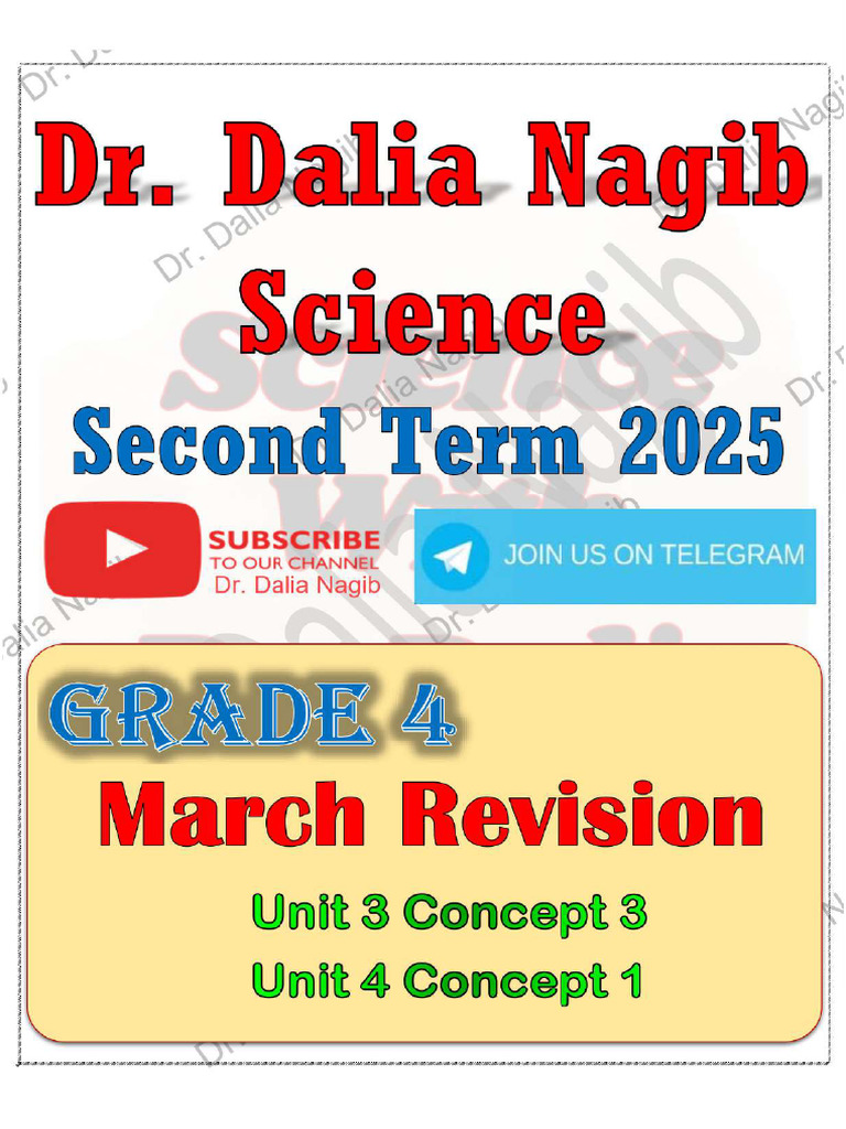 March+Revision+Grade+4++Science+Dr.+Dalia+Nagib+ Compressed+ (1) 1 5 | PDF