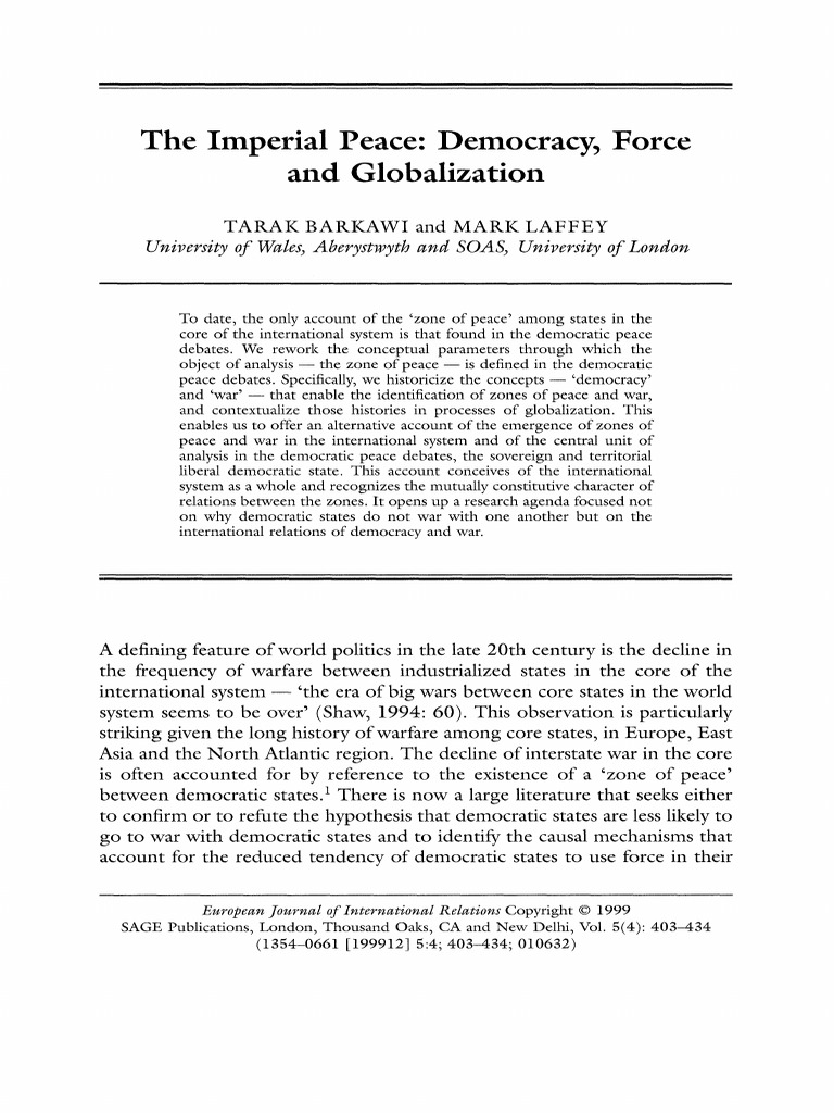 Imperial Peace | PDF