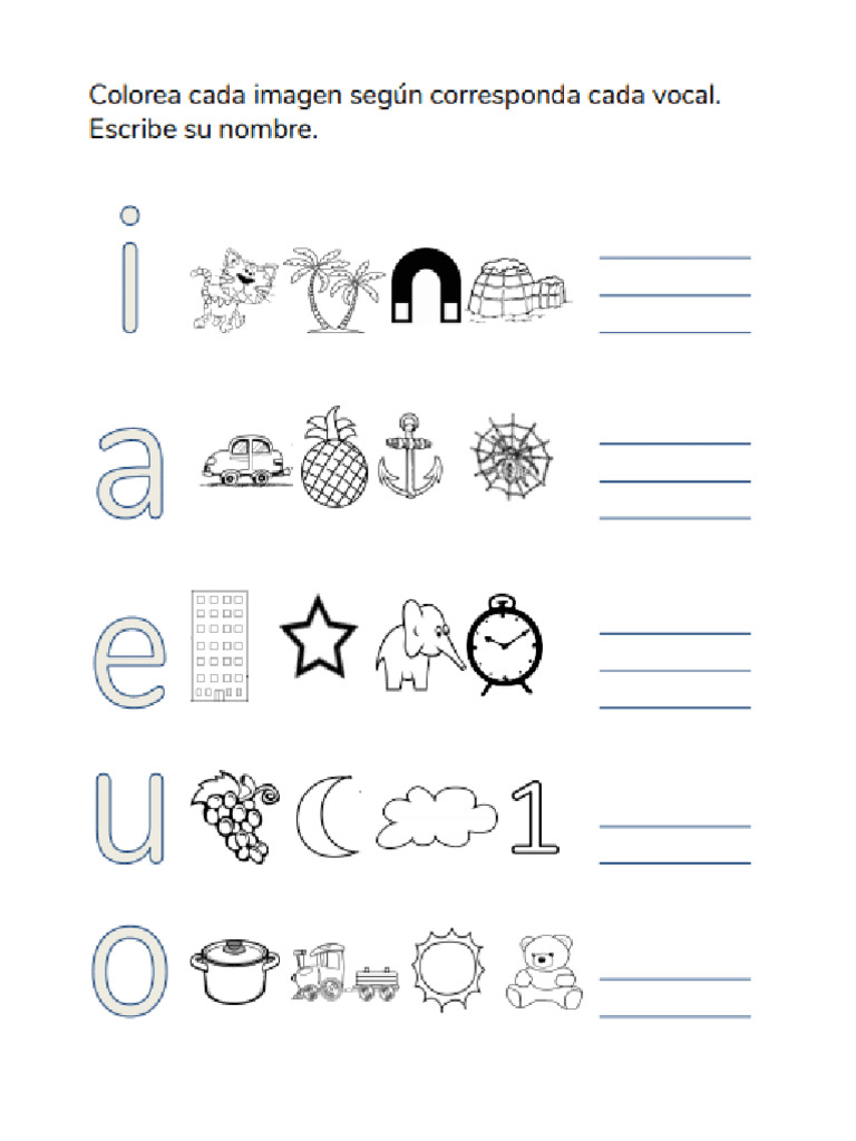 Ejercicios para 1ro Primaria | PDF
