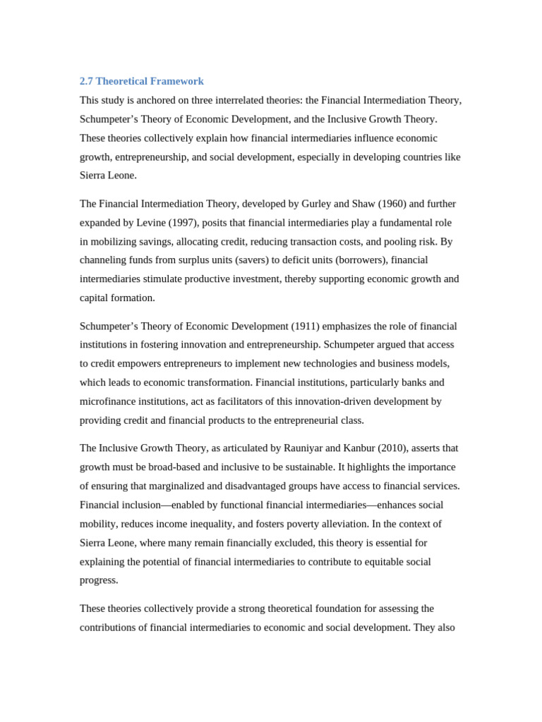Financial Intermediaries Framework | PDF | Economic Growth ...
