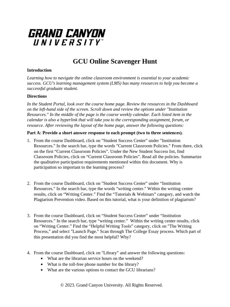 ESD 501 RS T1 OnlineScavengerHunt | PDF | Apa Style | Citation