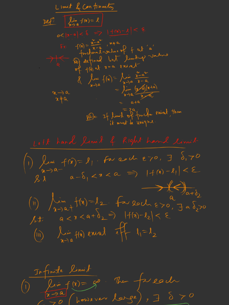 Lecture 01 - Limit & Continuity - Theory & MCQs | PDF