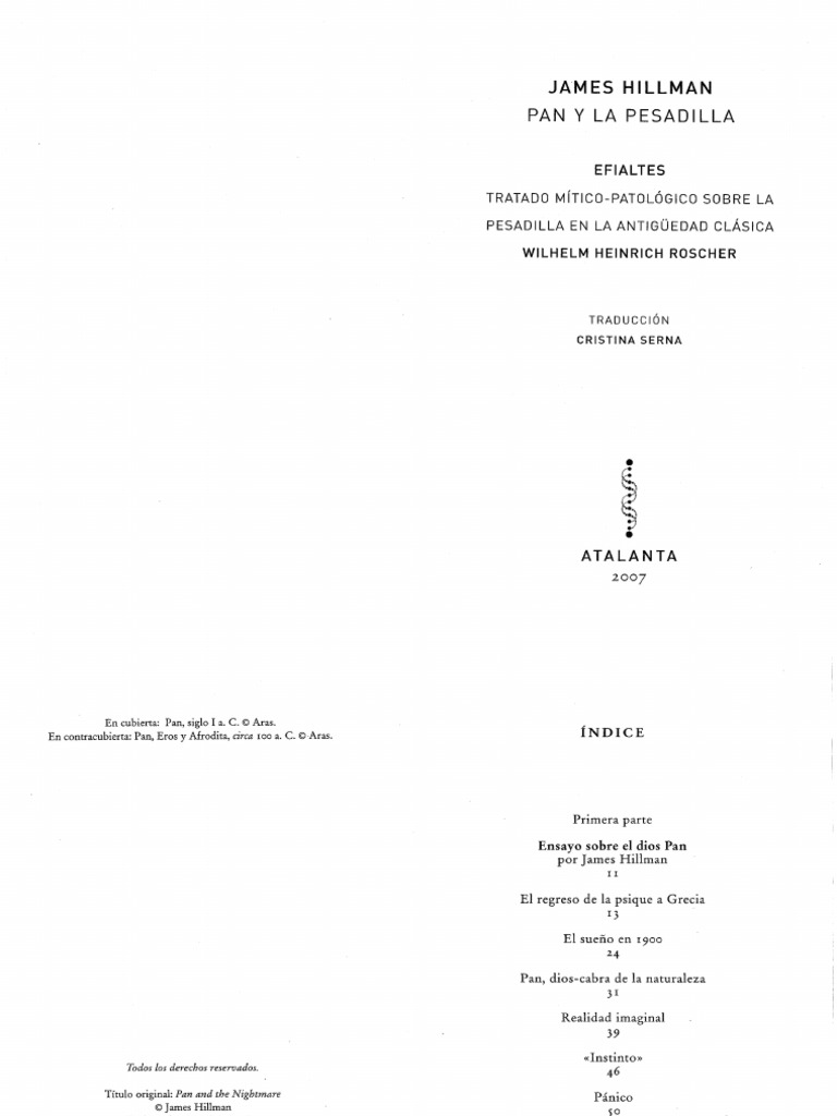 Hillman, James - Pan y La Pesadilla | PDF