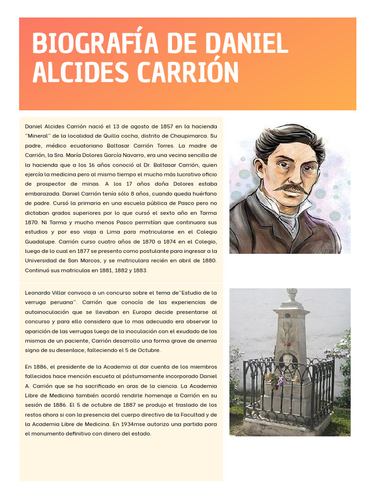 Biografía de Daniel Alcides Carrión | PDF