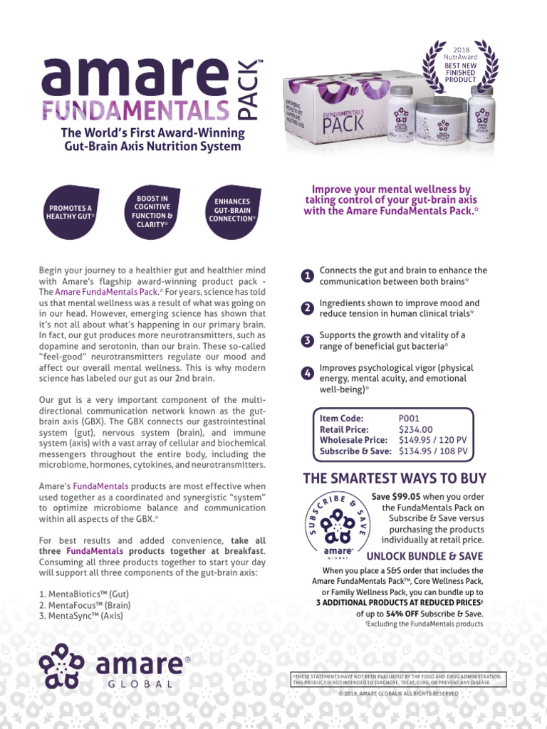 Amare PIPs | PDF | Probiotic | Mind