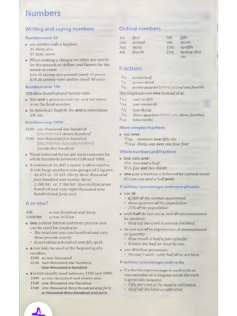 Numbers in English Language | PDF