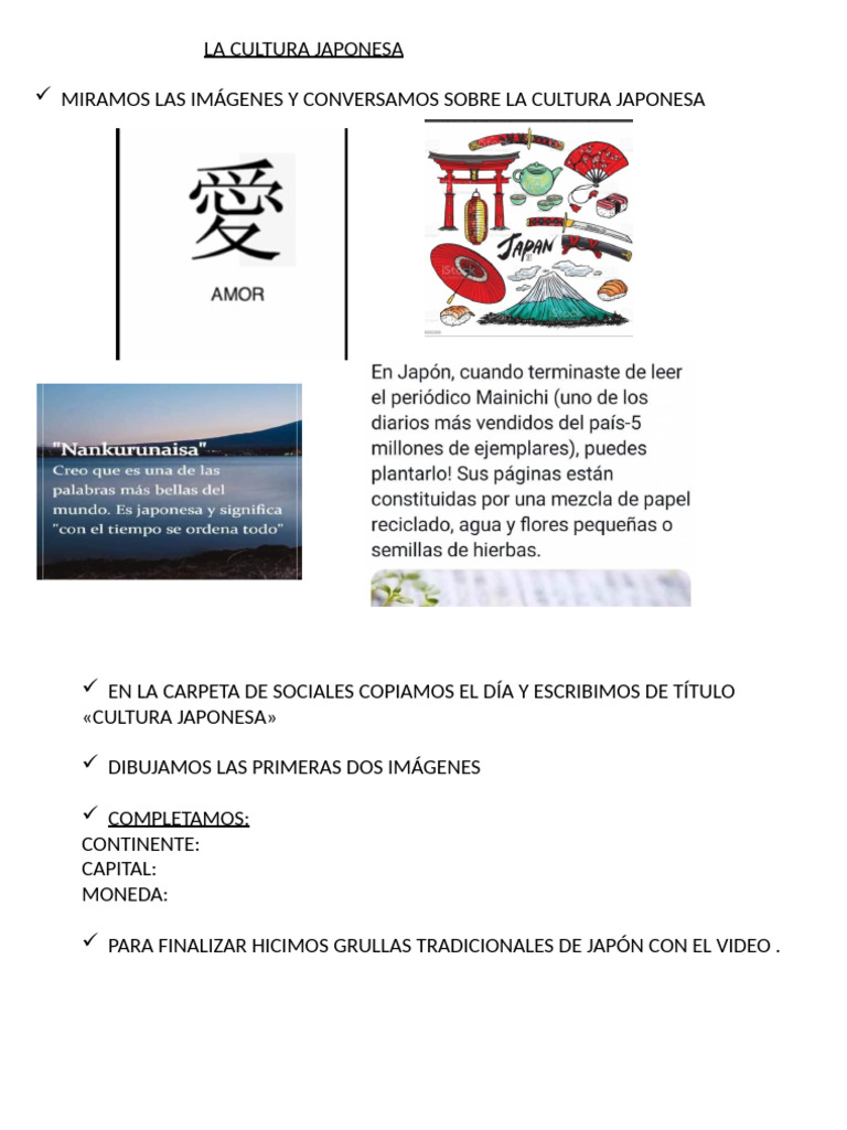 Explorando la Cultura Japonesa | PDF
