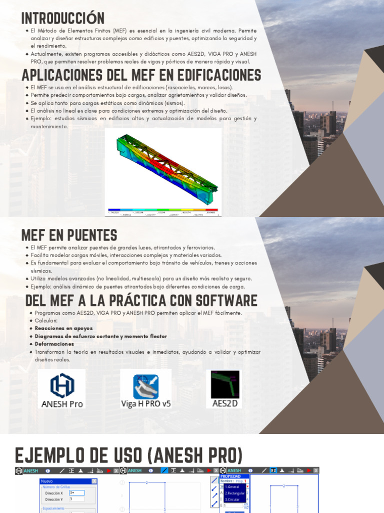 Análisis Estructural con ANESH PRO | PDF