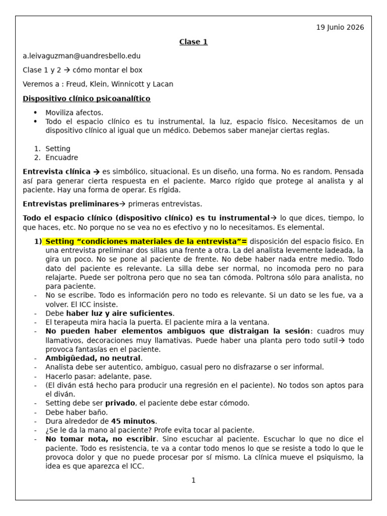 Clases Prof Leiva | PDF | Mente inconsciente | Psicoanálisis
