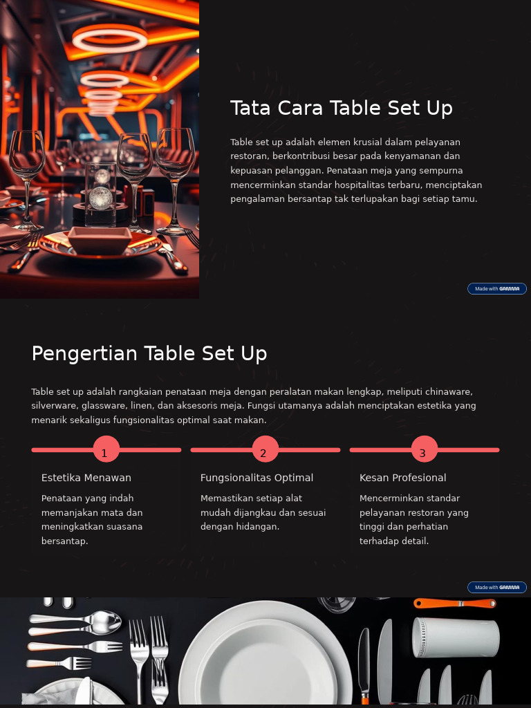 Tata Cara Table Set Up | PDF