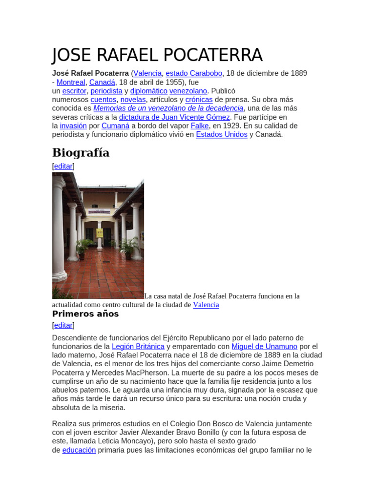 Jose Rafael Pocaterra | PDF