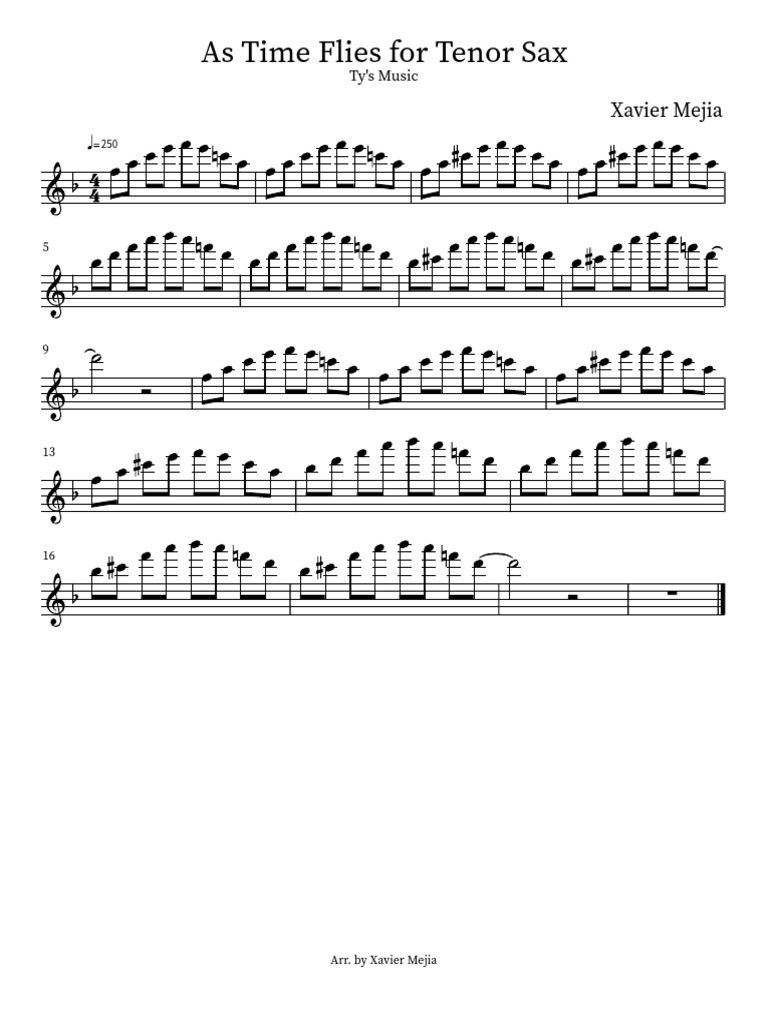 As Time Flies For Tenor Sax | PDF