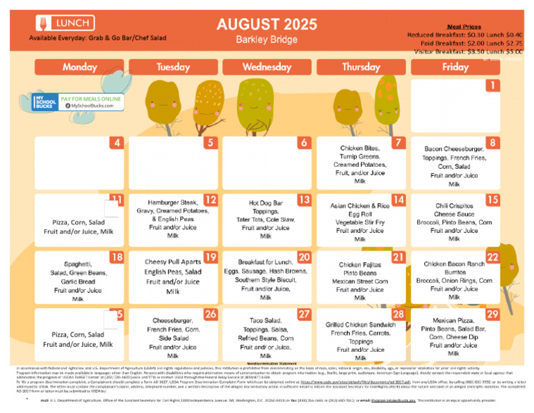 August Lunch 2025 - BBE | PDF