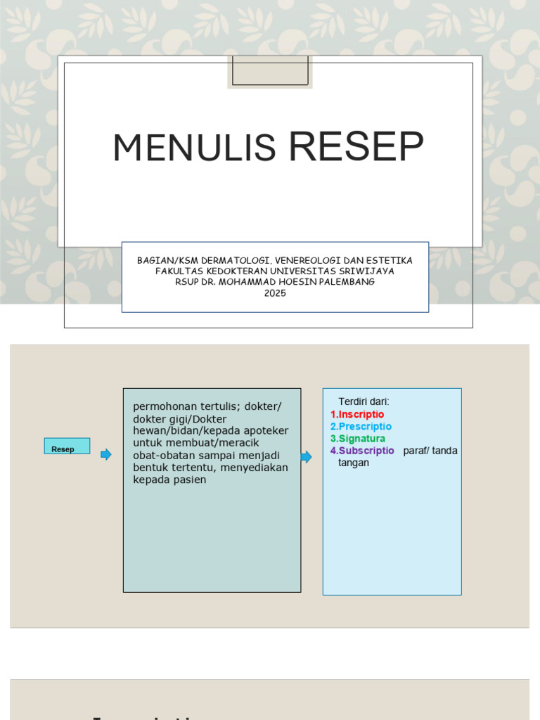 Panduan Lengkap Menulis Resep Obat | PDF