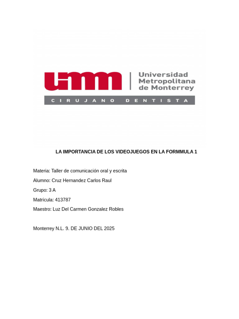 Trabajo Final COE | PDF | Formula Uno | Carrera de autos