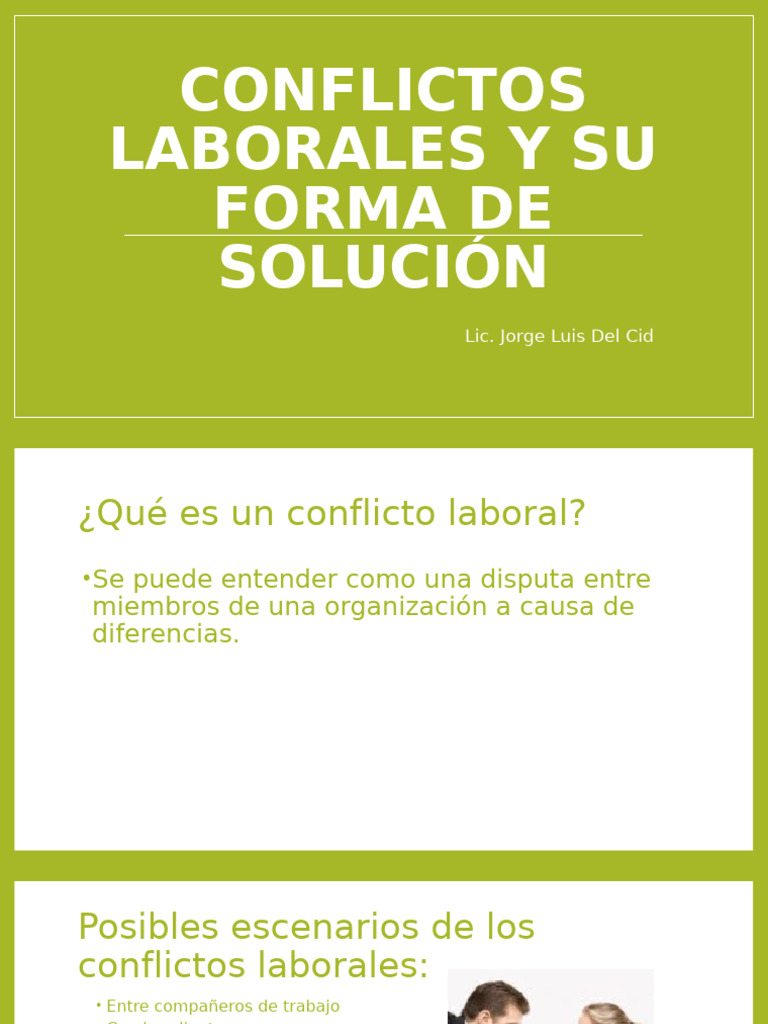 Conflictos Laborales y Su Forma de Soluci N | PDF | Sicología