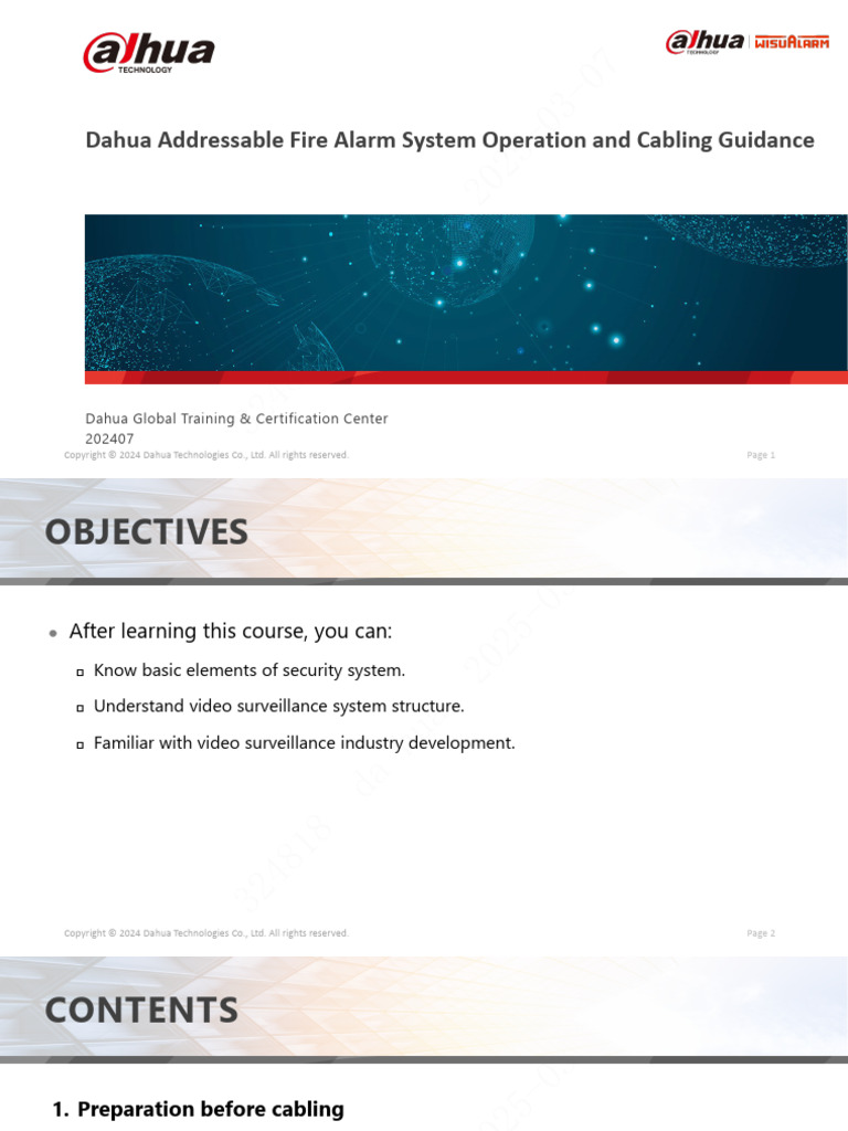 DHSA-IfP Dahua Addressable Fire Alarm System Operation and Cabling Guidance | PDF | Feedback ...