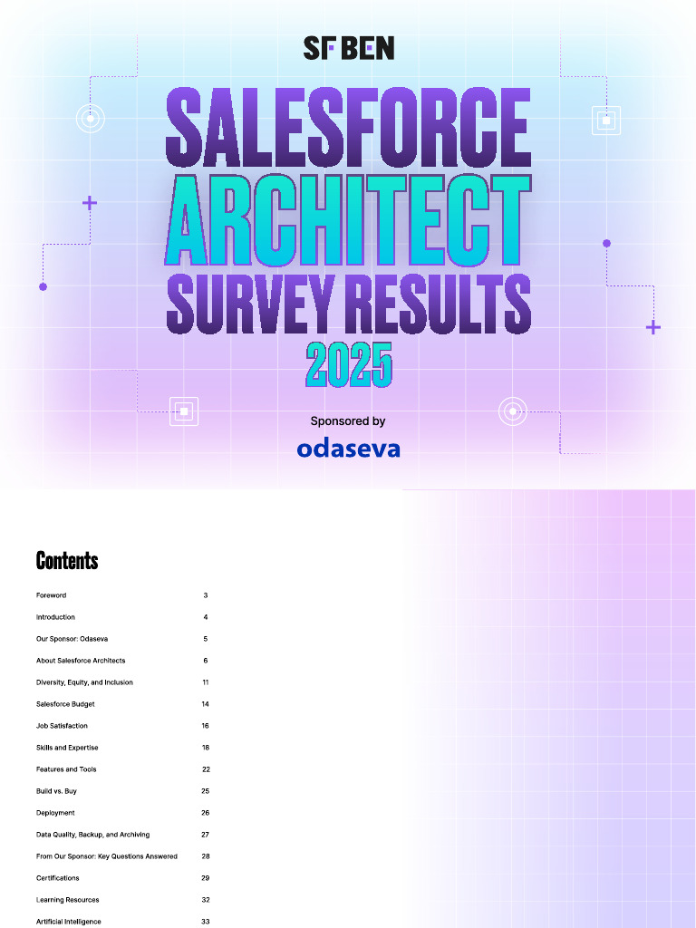 Salesforce Architect Survey Results 2025 | PDF | Disability | Employment