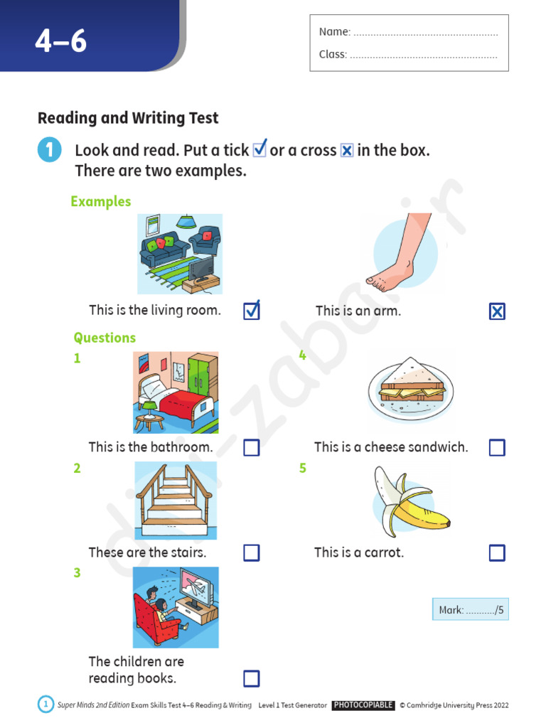 SM2 L1 ExamSkills U456 Reading&Writing AnswerKeys | PDF ...