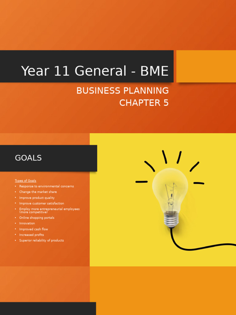 Business Plan Chapter 5: Goals & Strategies | PDF | Inventory | Marketing