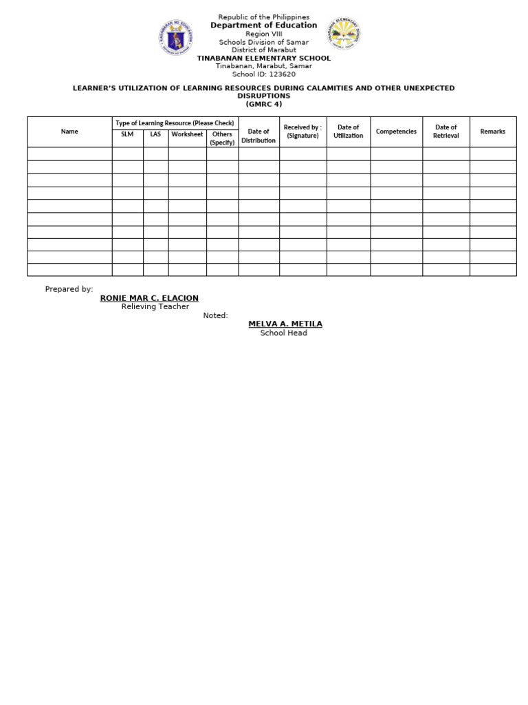 Utilization of Lrs Template | PDF