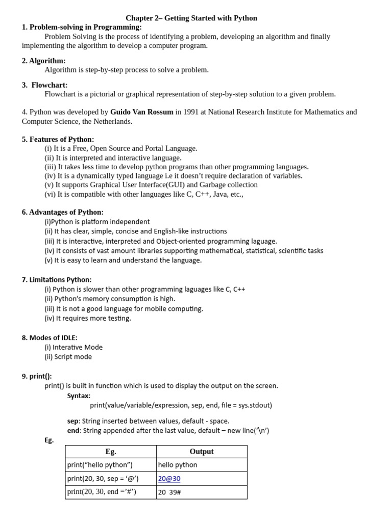 Chapter - 2 Getting Started With Python | PDF