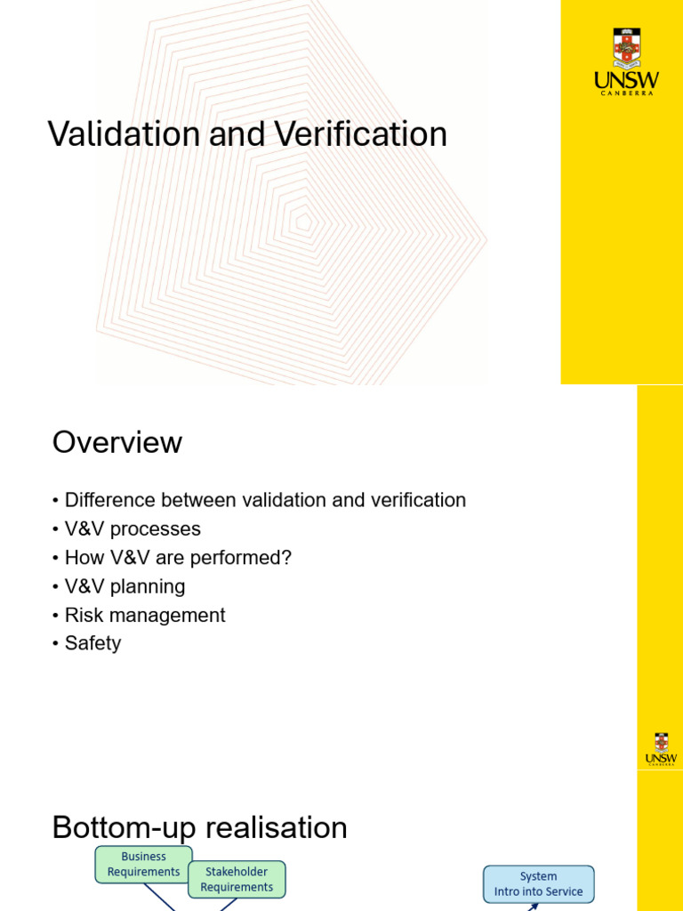Wk 2 Lec - Validation and Verification | PDF | Risk | Formal Verification