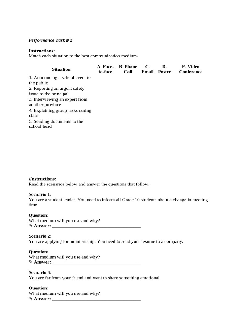 Performance Task 2 Tle 1st Q | PDF