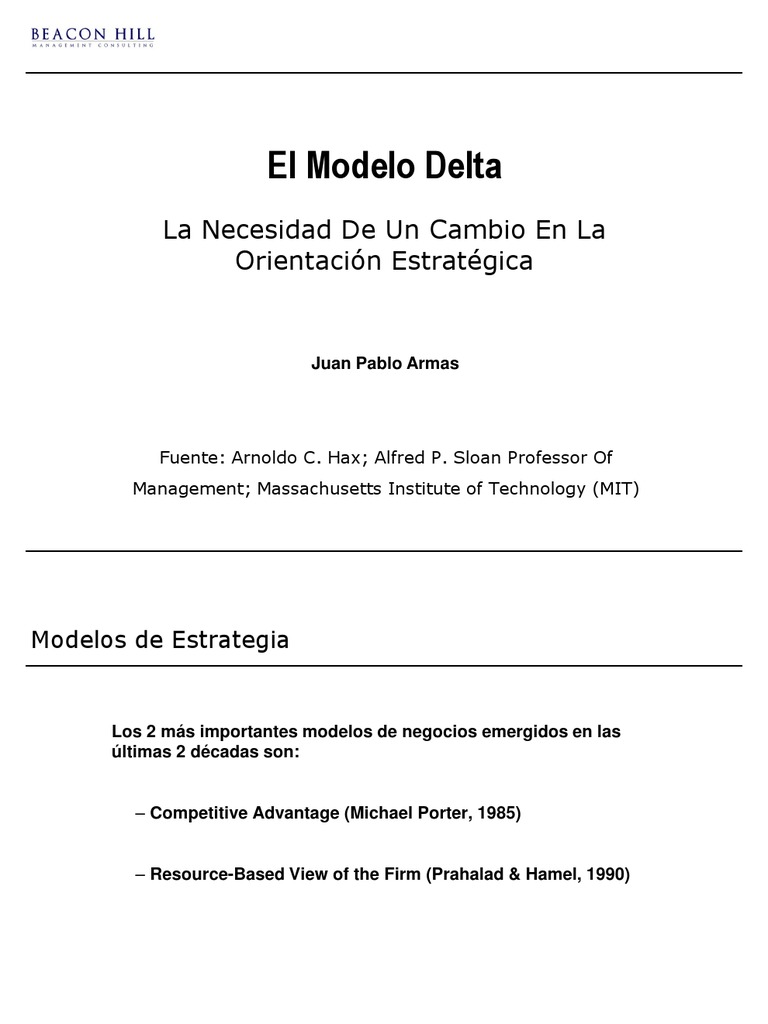 MII - El Modelo Delta | PDF | Cliente | Negocios económicos